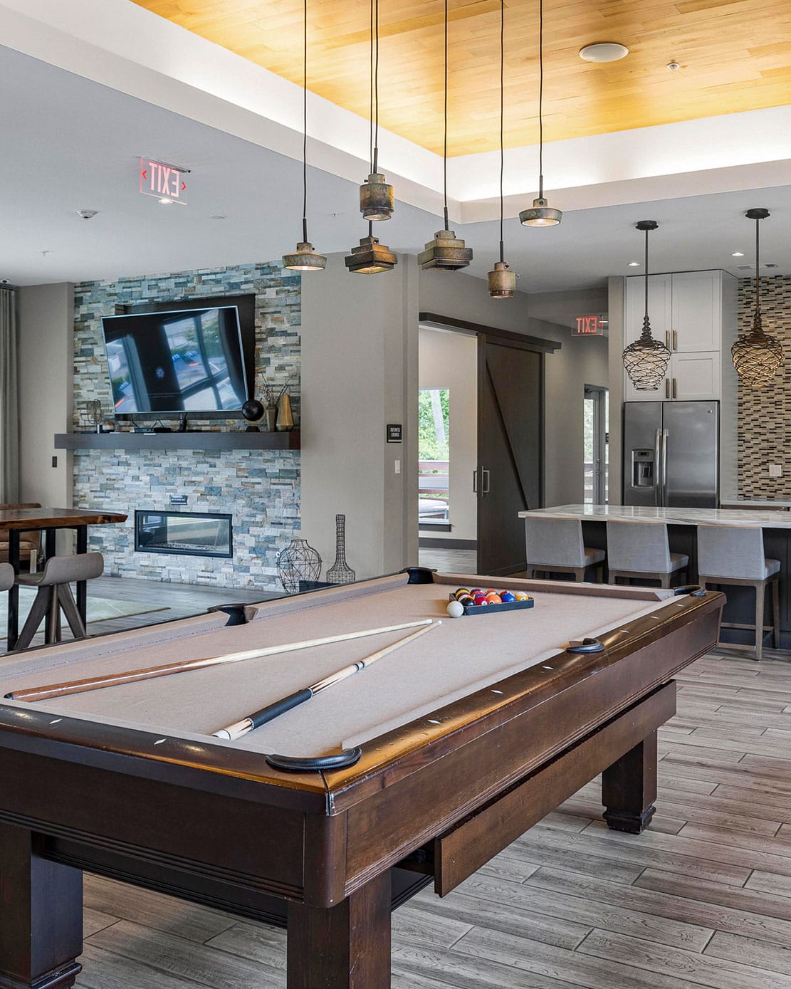 A premium clubhouse with luxe furnishings for luxury apartments