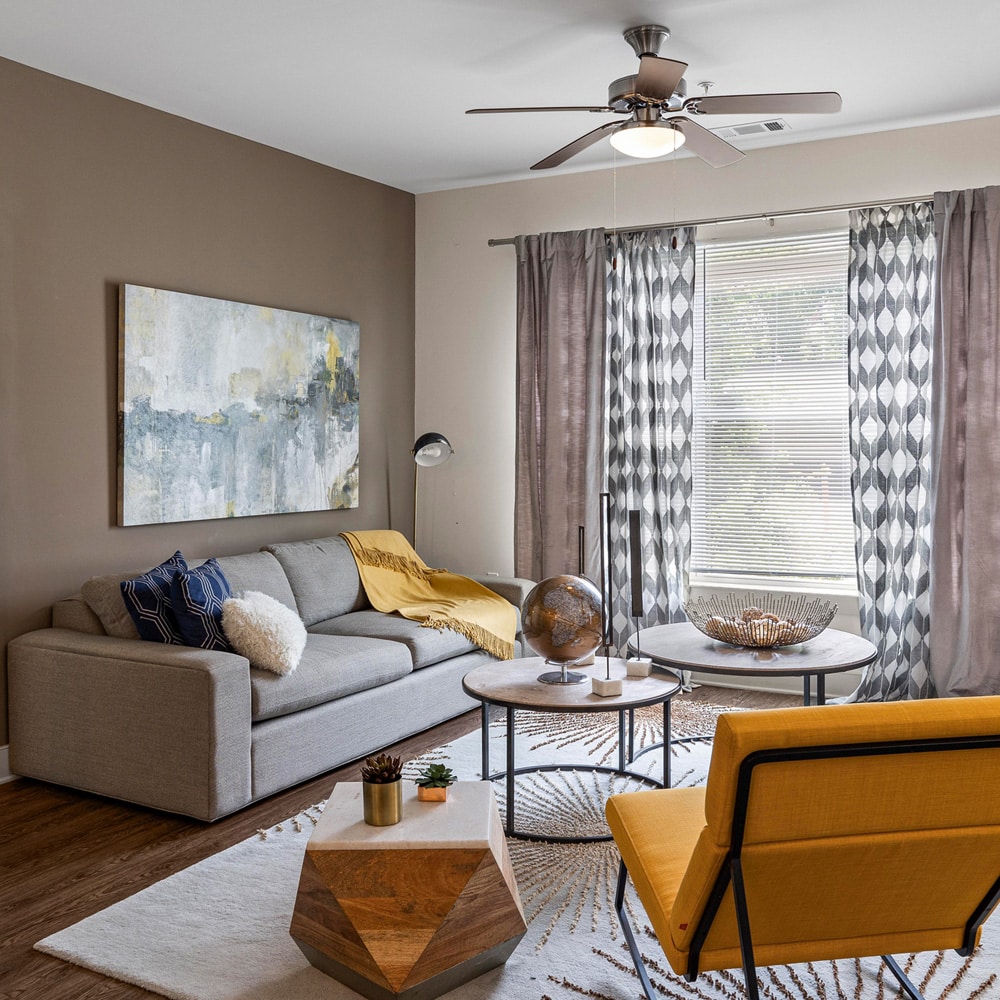 A modern apartment with modern century interior design